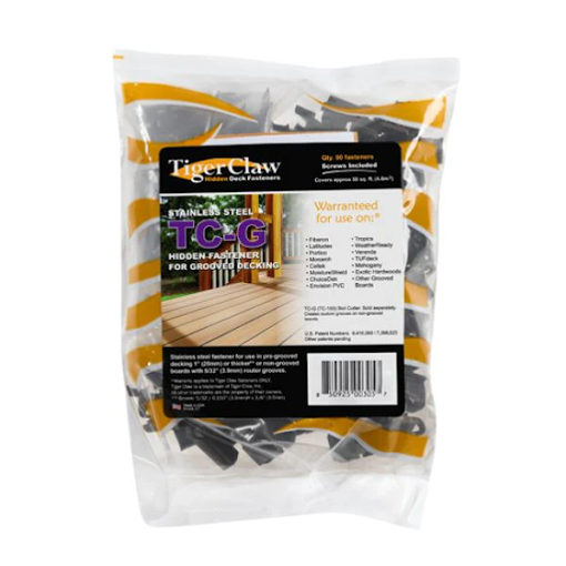 . TigerClaw Hidden Deck Fasteners G-Clip